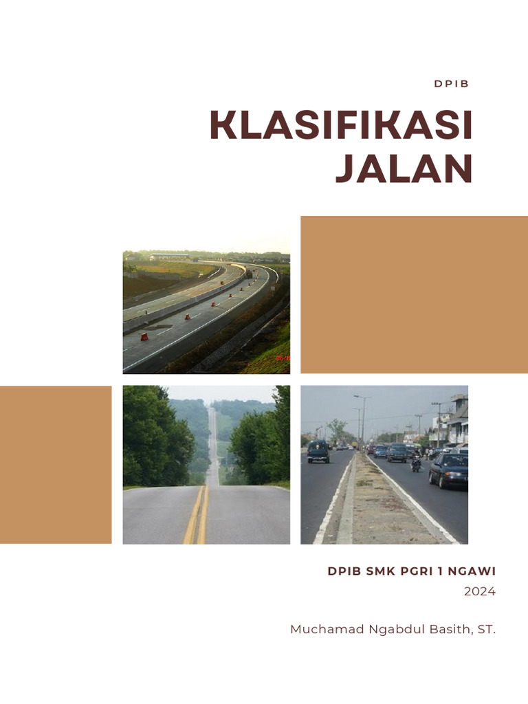 Klasifikasi Jalan - Dpib | PDF | Teknologi & Rekayasa