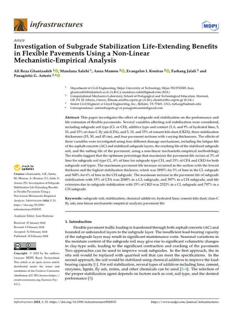 Investigation of Subgrade Stabilization Life-Extending Benefits in ... Investigation of Subgrade Stabilization Life-Extending Benefits in ...
