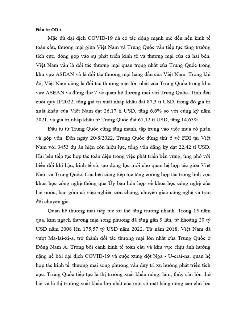 Đầu tư ODA | PDF