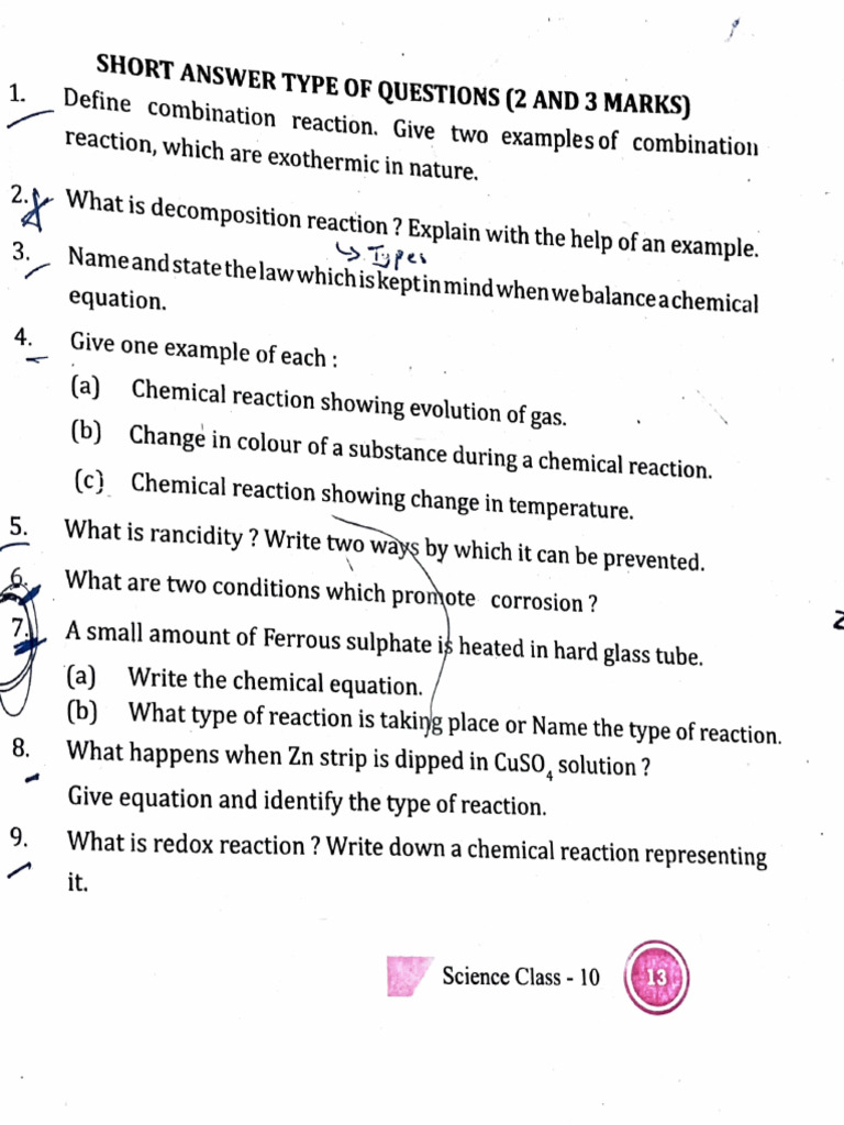Class 10 Most Imp Questions | PDF