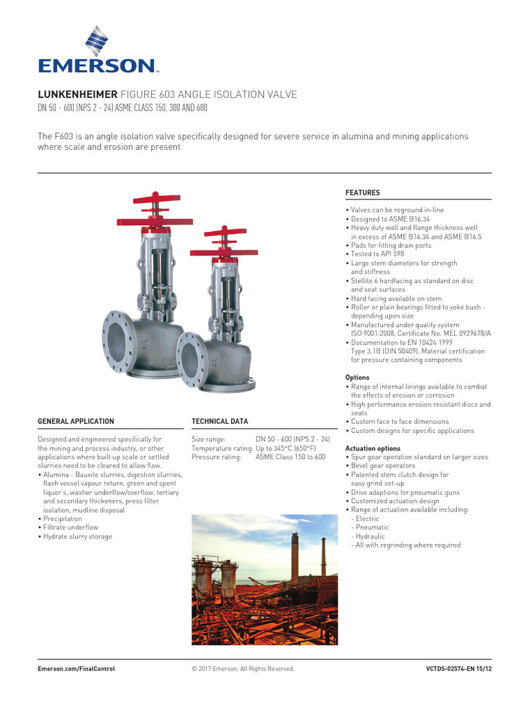 Figure 603 Angle Isolation Valve | PDF | Mechanical Engineering