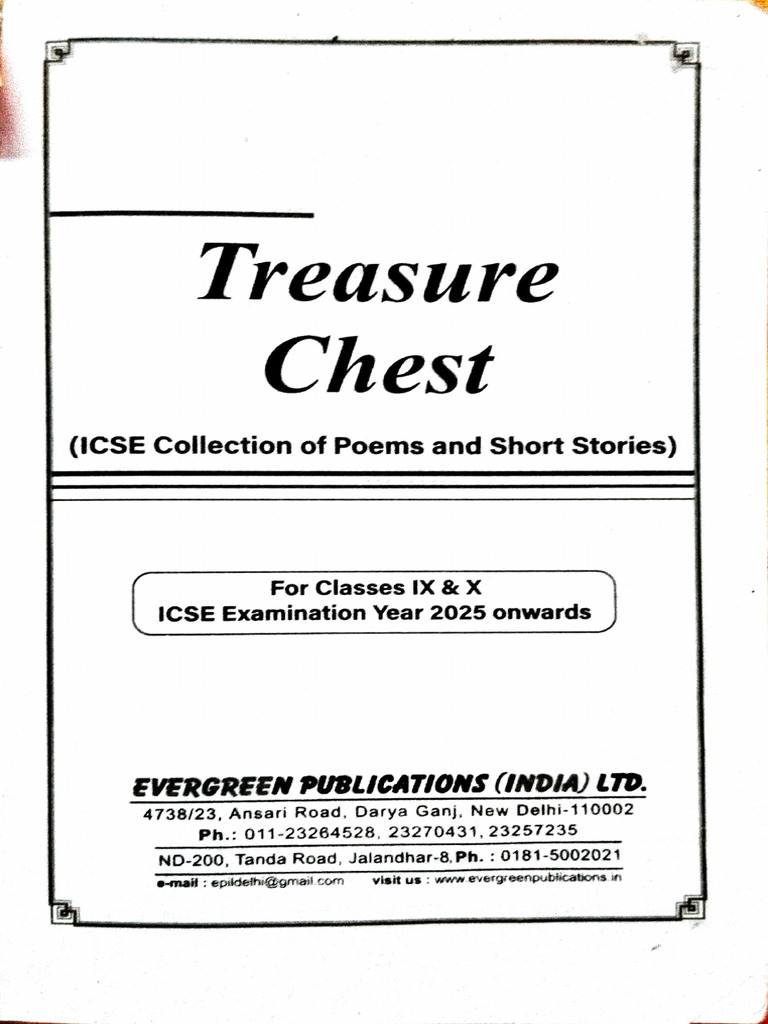 Treasure Chest Poems (Class 9) | PDF