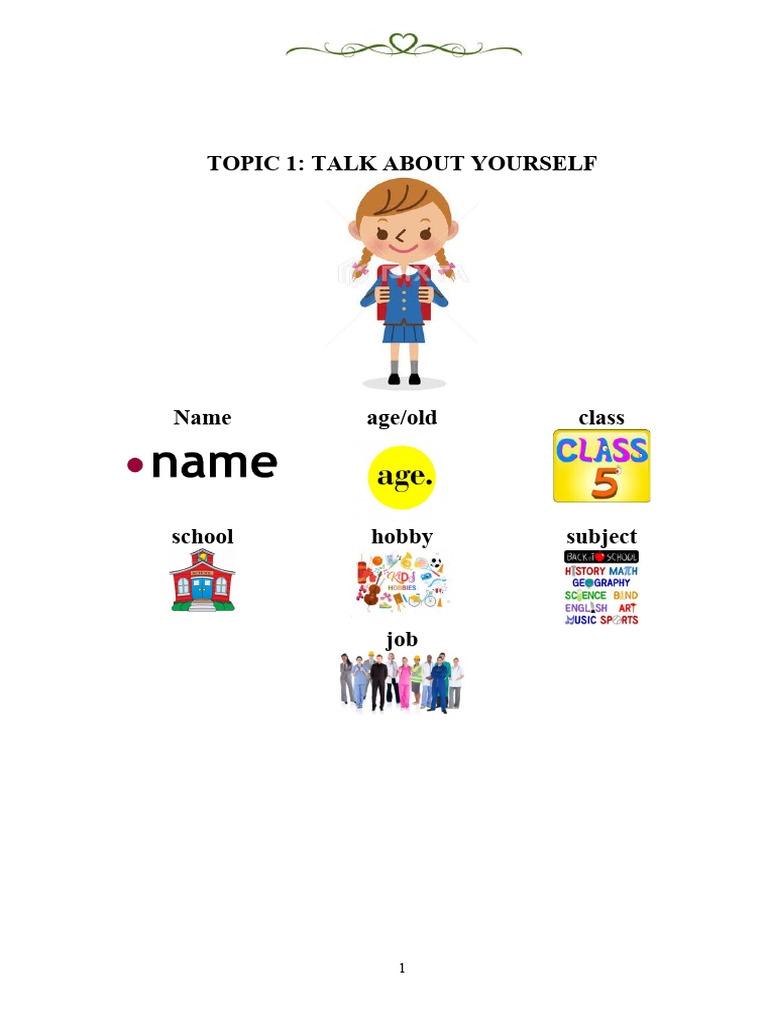 Speaking Topics For Students | PDF | Workweek And Weekend | Room