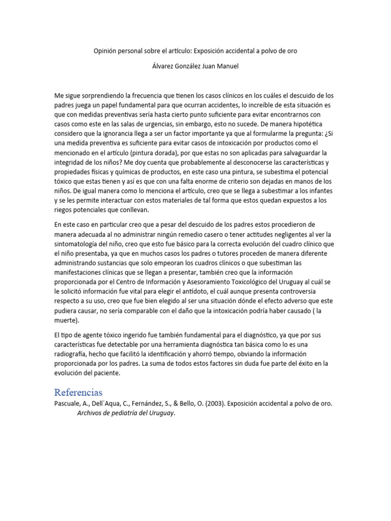 Intoxicacion Pinturas AGJM | PDF | Toxicología | Toxicidad