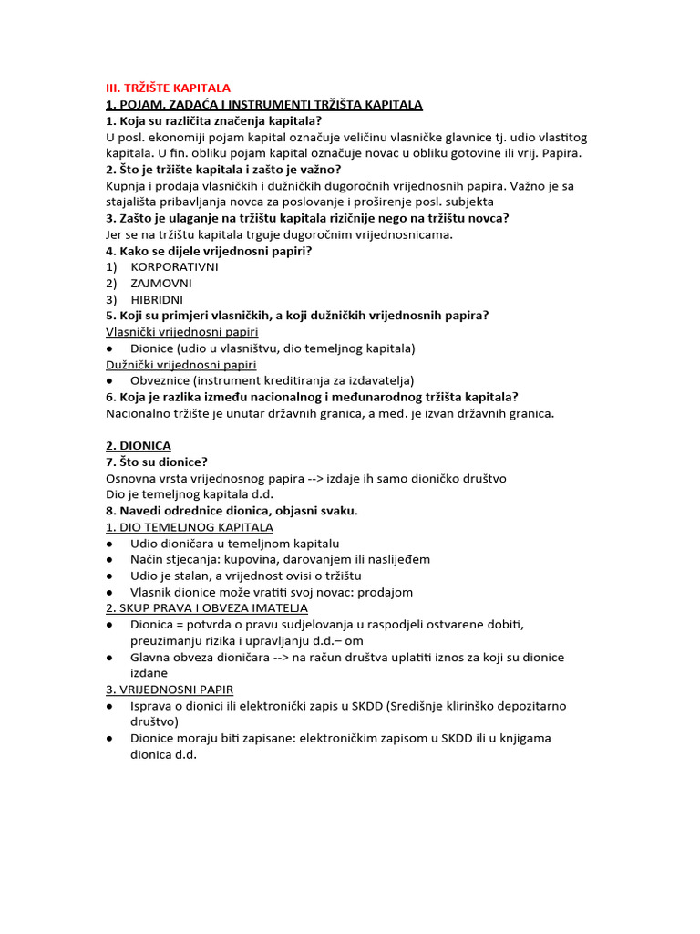 TK Pitanja Novo - DP | PDF