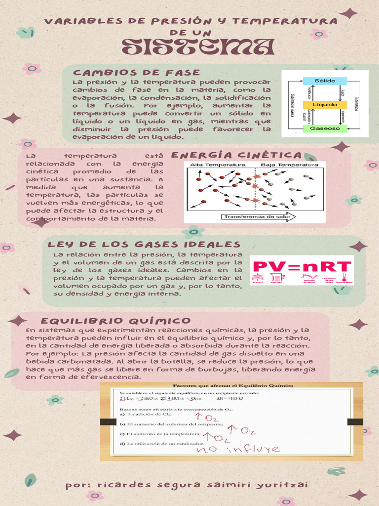 Infografía VARIABLES DE PRESIÓN Y TEMPERATURA DE UN SISTEMA_20240322 ...