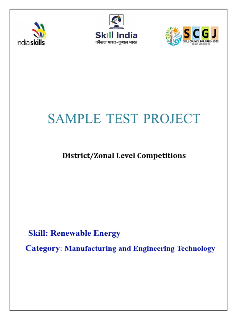 Renewable Energy Skills Test Guidelines | PDF | Solar Panel ...