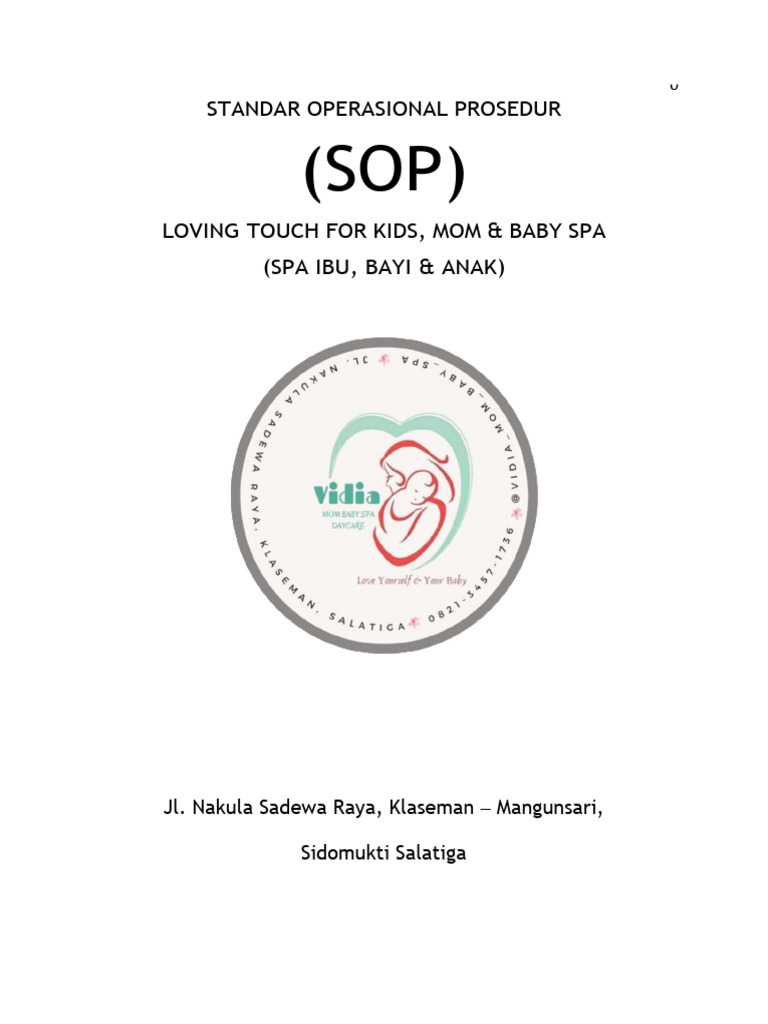 (SOP) - Standar Operasional Prosedur Kids and - Baby Spa | PDF