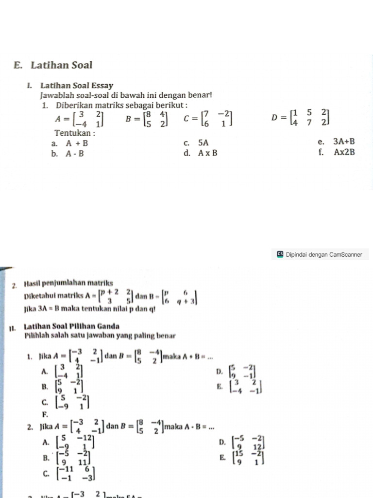 Latihan Matrik | PDF