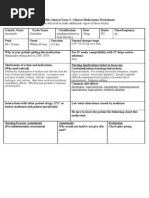 Drug Card Template