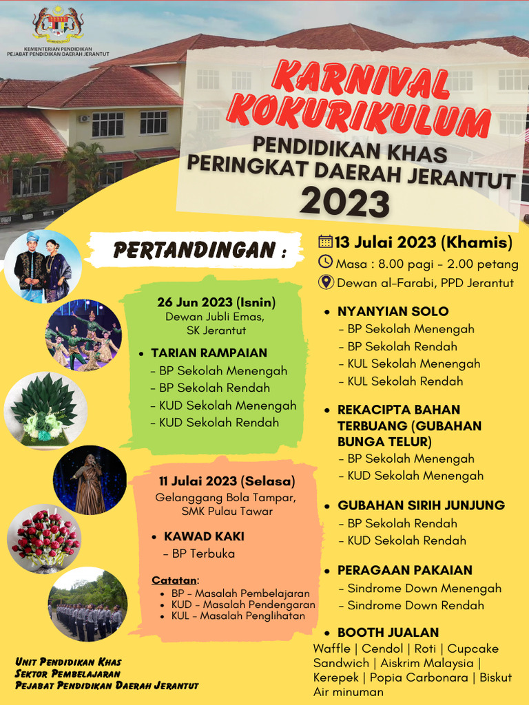 Contoh Poster Karnival Kokurikulum Pendidikan Khas | PDF