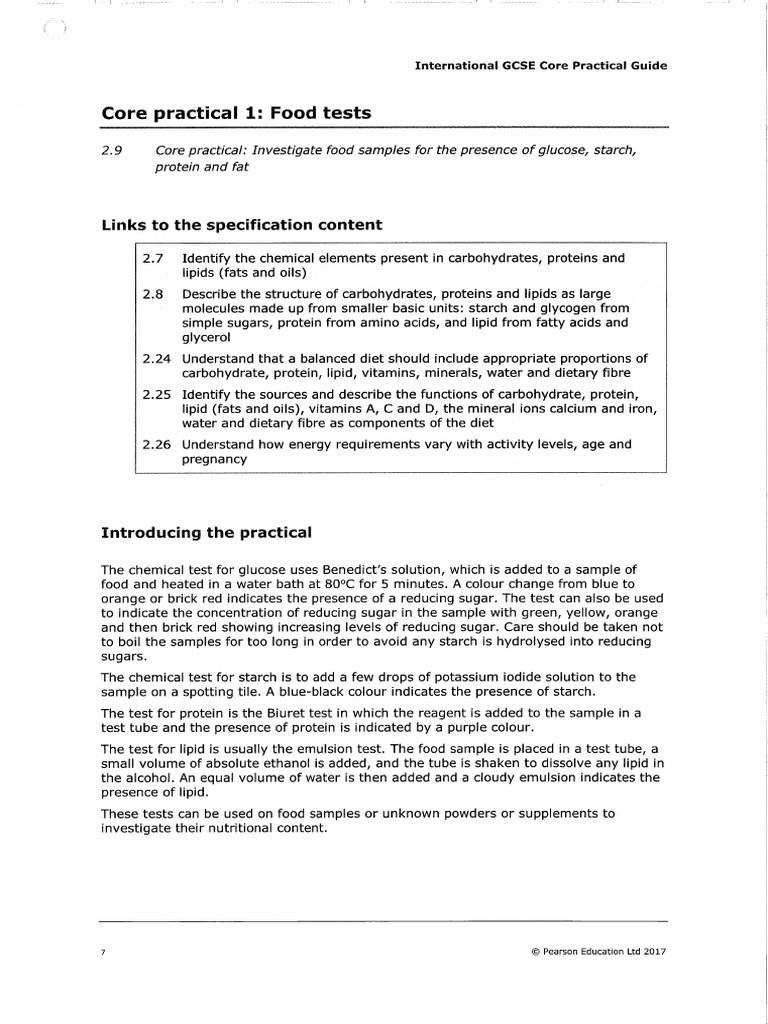 IGCSE Biology Core Practical Guide | PDF IGCSE Biology Core Practical Guide | PDF