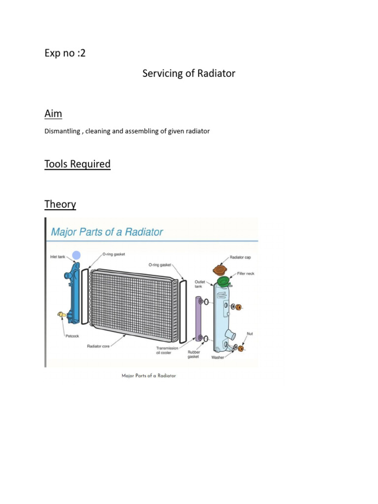servicing of radiator | PDF