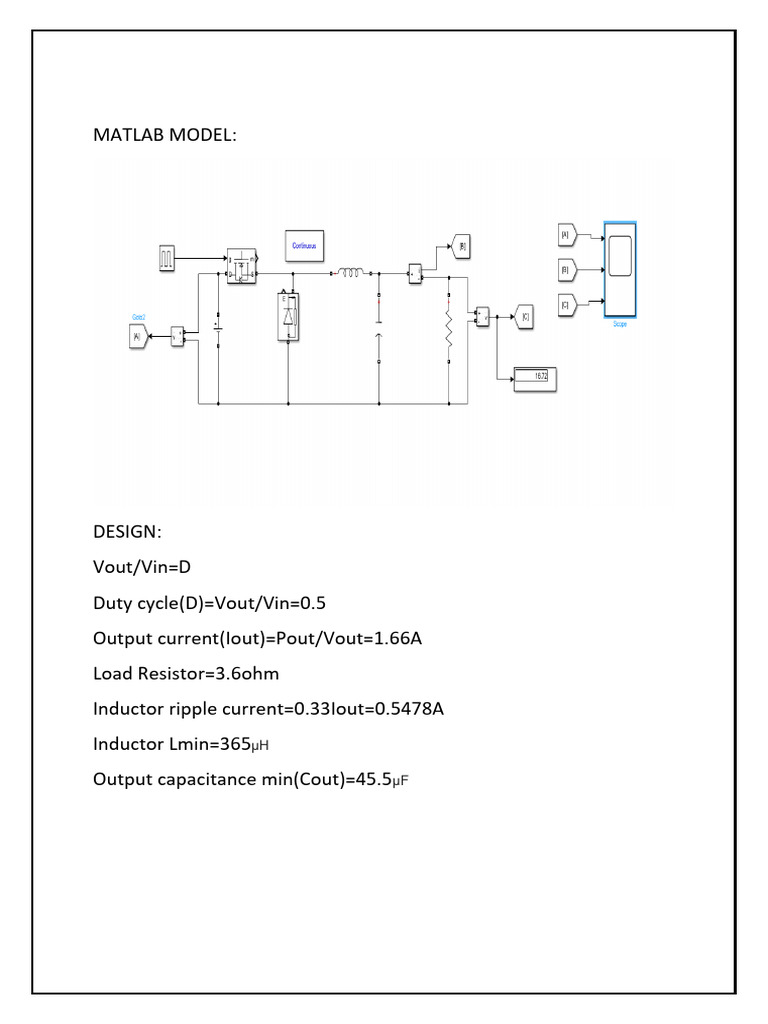 MATLAB Buck Converter Design Guide | PDF | Inductor | Electrical ...