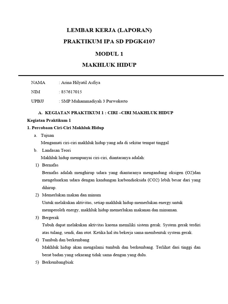 Modul 1 Praktikum IPA EDIT | PDF