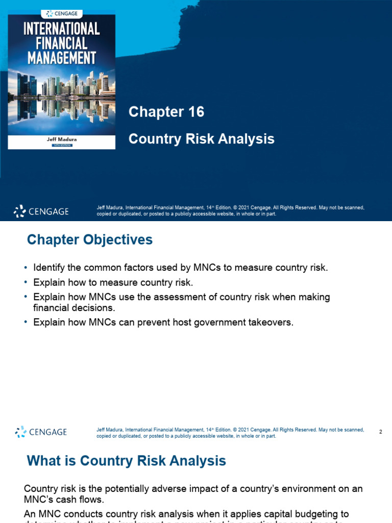 Country Risk Analysis for MNCs | PDF | Net Present Value | Risk