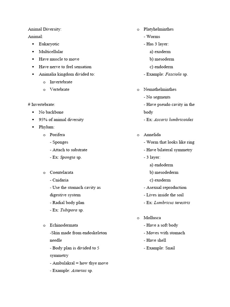 Animal Kingdom Classification Overview | PDF | Invertebrate | Zoology