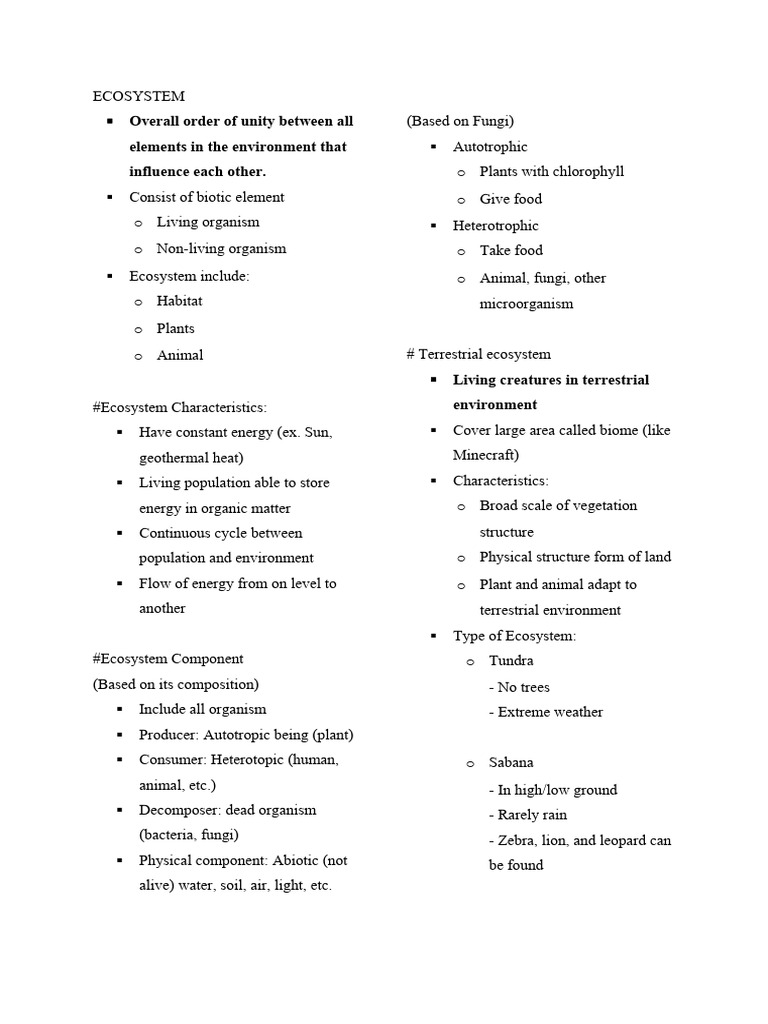 ECOSYSTEM | PDF | Ecosystem | Food Web