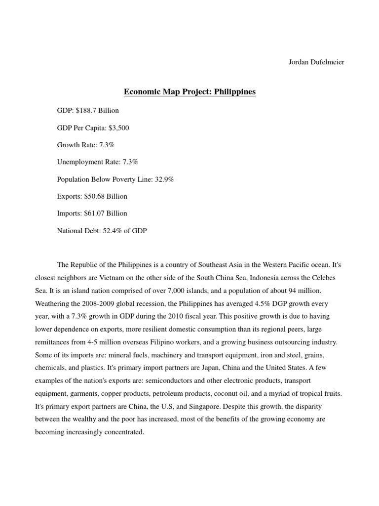 Economic Overview of the Philippines | PDF