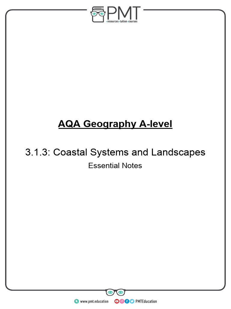 Essential Notes - Coastal Systems and Landscapes - AQA Geography A ...