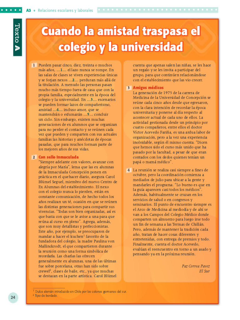 La amistad más allá del aula | PDF