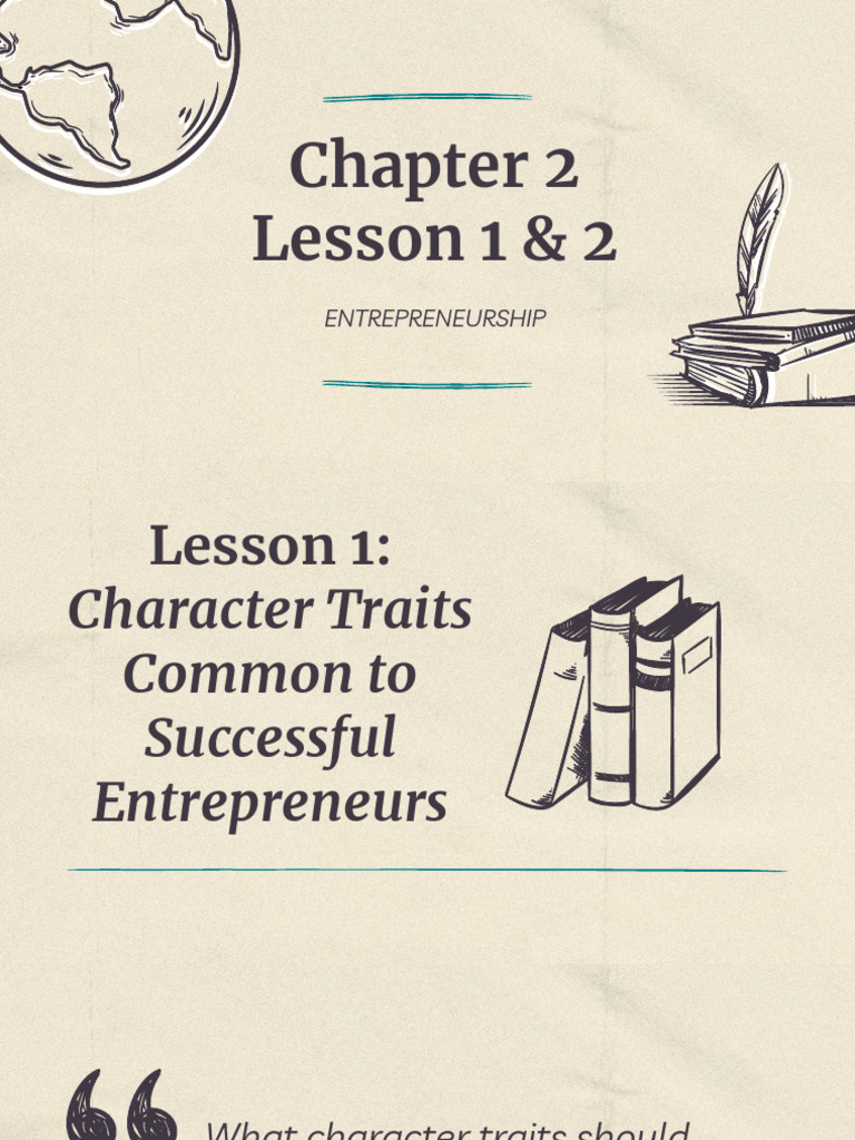 ENTREP Chapter 2 Lesson 1 & 2 | PDF | Entrepreneurship | Skill