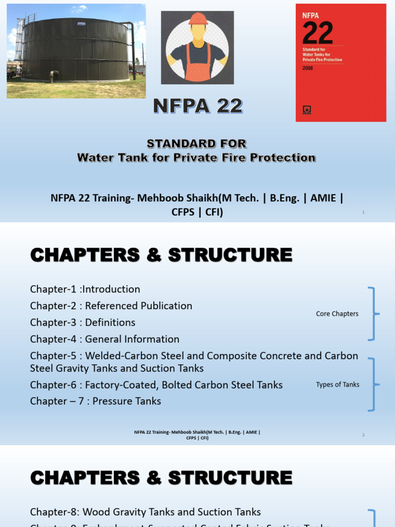 NFPA 22: Fire Protection Water Tanks | PDF | Pump | Firefighting