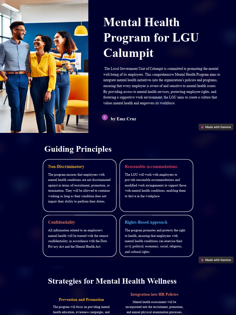 Calumpit's Mental Health Program Overview | PDF | Mental Health ...