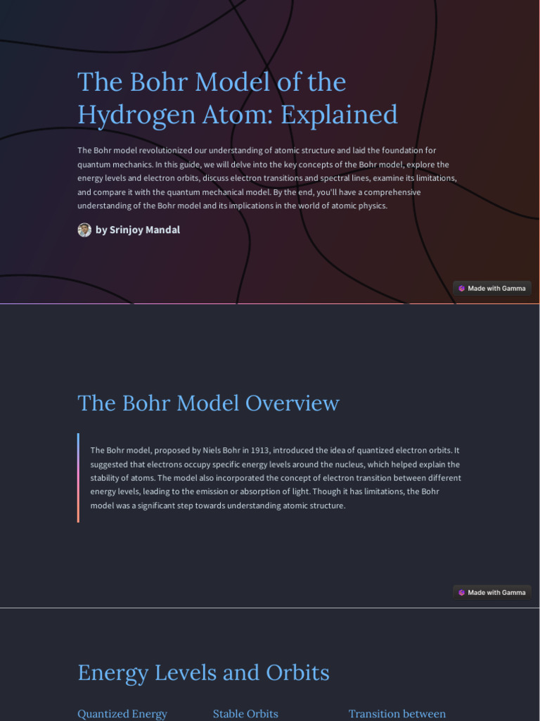 The Bohr Model of The Hydrogen Atom Explained | PDF | Energy Level ...