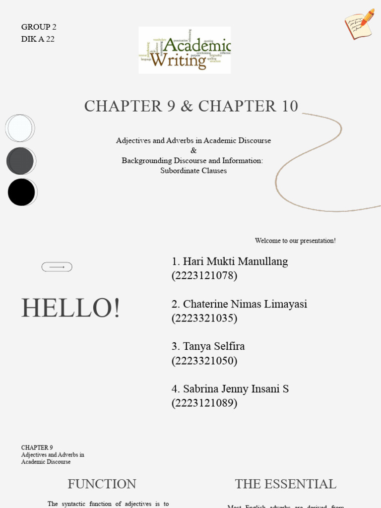 Awls Group 2 Chapter 9&10 | PDF | Adverb | Adjective