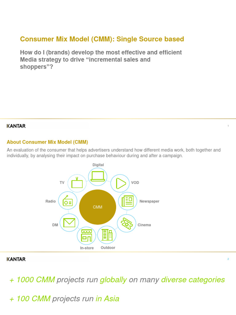 CMM - Consumer Mix Model - Intro | PDF | Consumer Behaviour | Retail