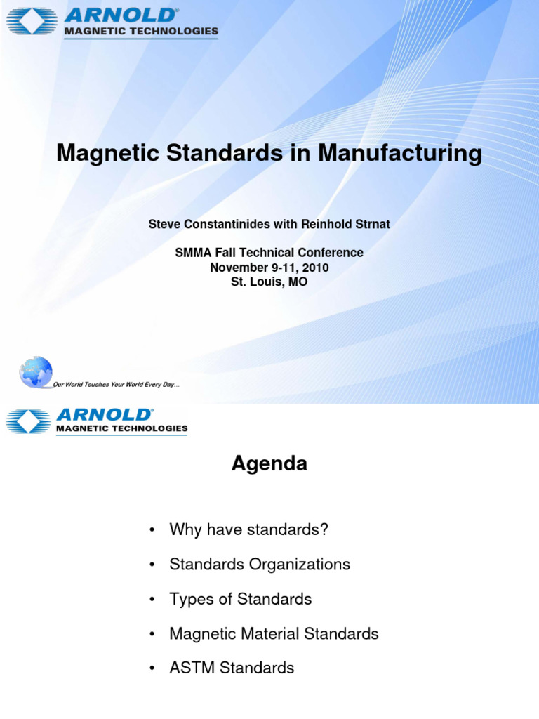 F10 Magnetic Standards in Manufacturing | PDF | Standards Organization ...