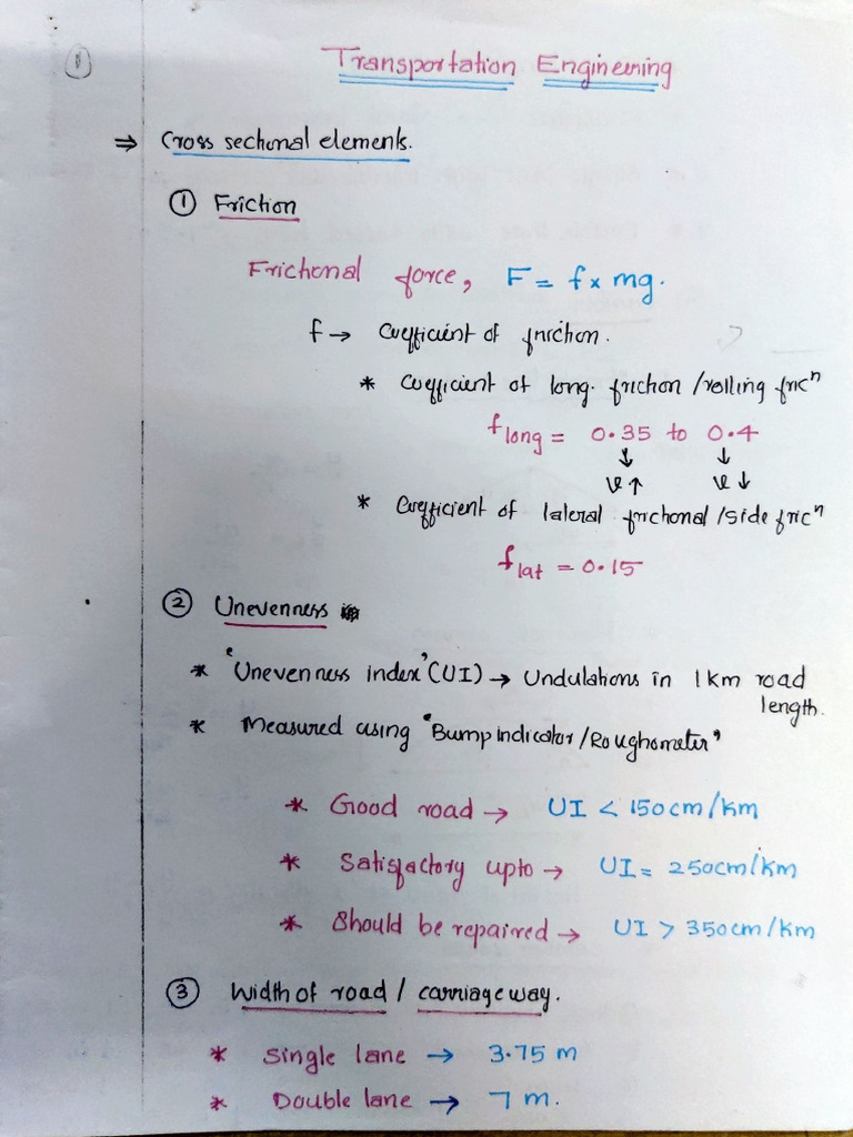 Transportation Short Note | PDF