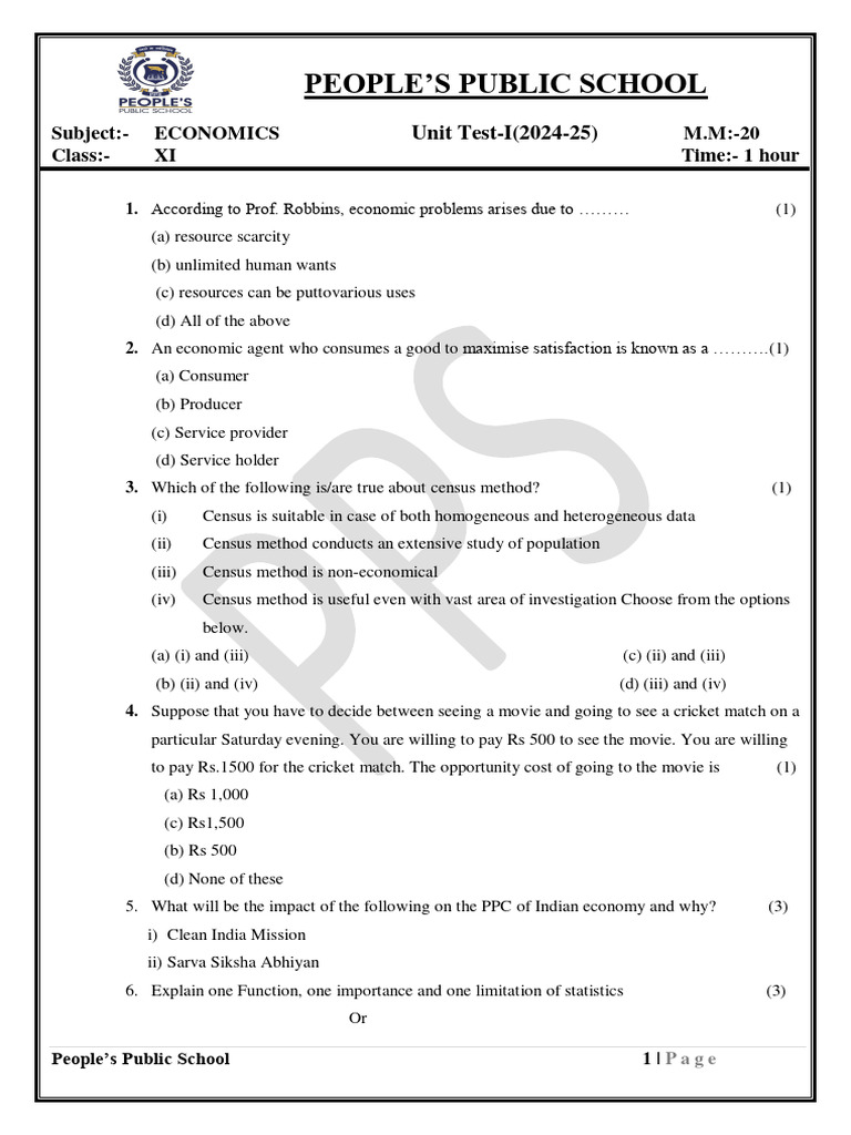 Sample Question Paper | Download Free PDF | Census | Economies Sample Question Paper | Download Free PDF | Census | Economies
