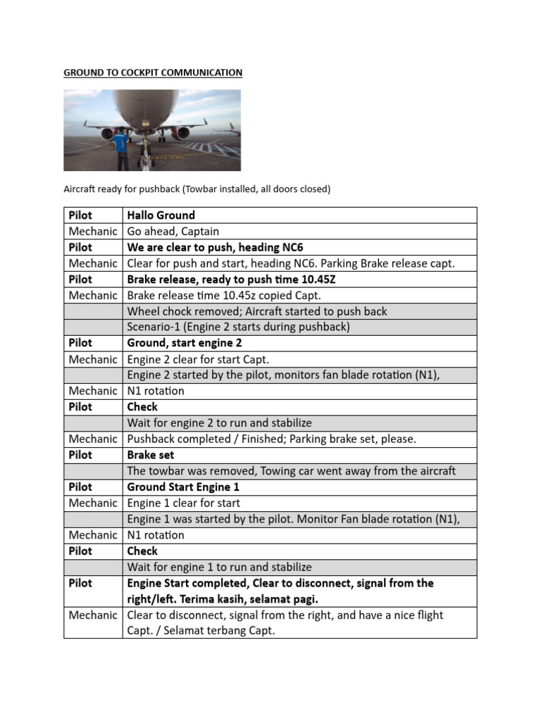 Ground To Cockpit Headset Communication | PDF