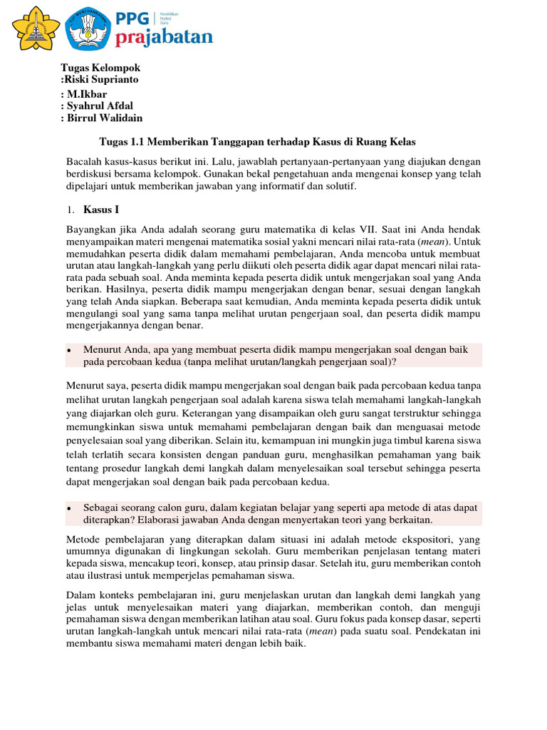 T1-4 Ruang Kolaborasi Kelompok Topik 1 | PDF