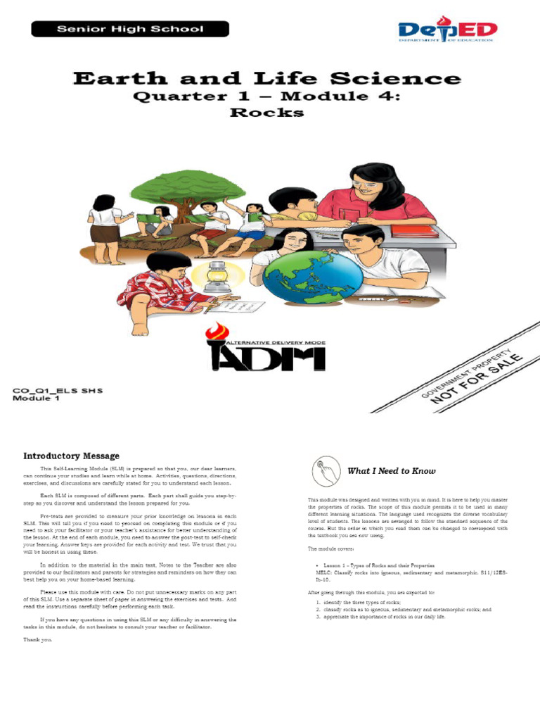 Lesson 4 - Earth and Life Scince - Module 4 | PDF