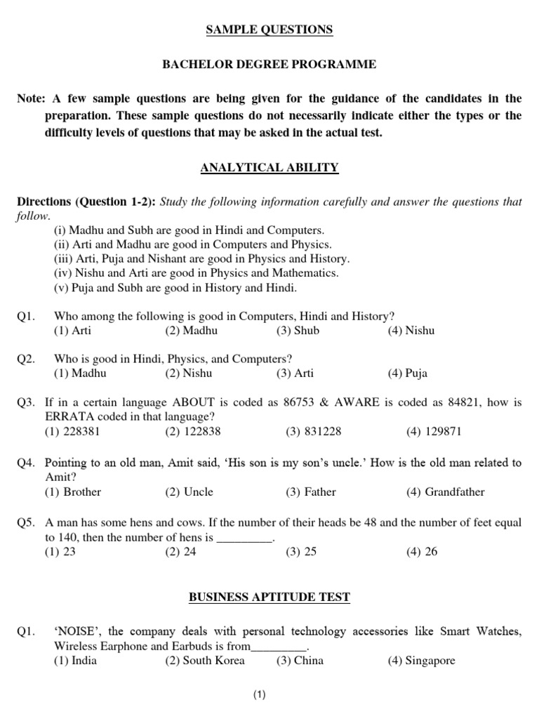 FDDI Bachelor Sample | PDF | Language Arts & Discipline | Foreign ...