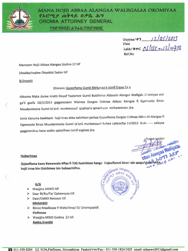 Qajeelfama Durgoo | PDF