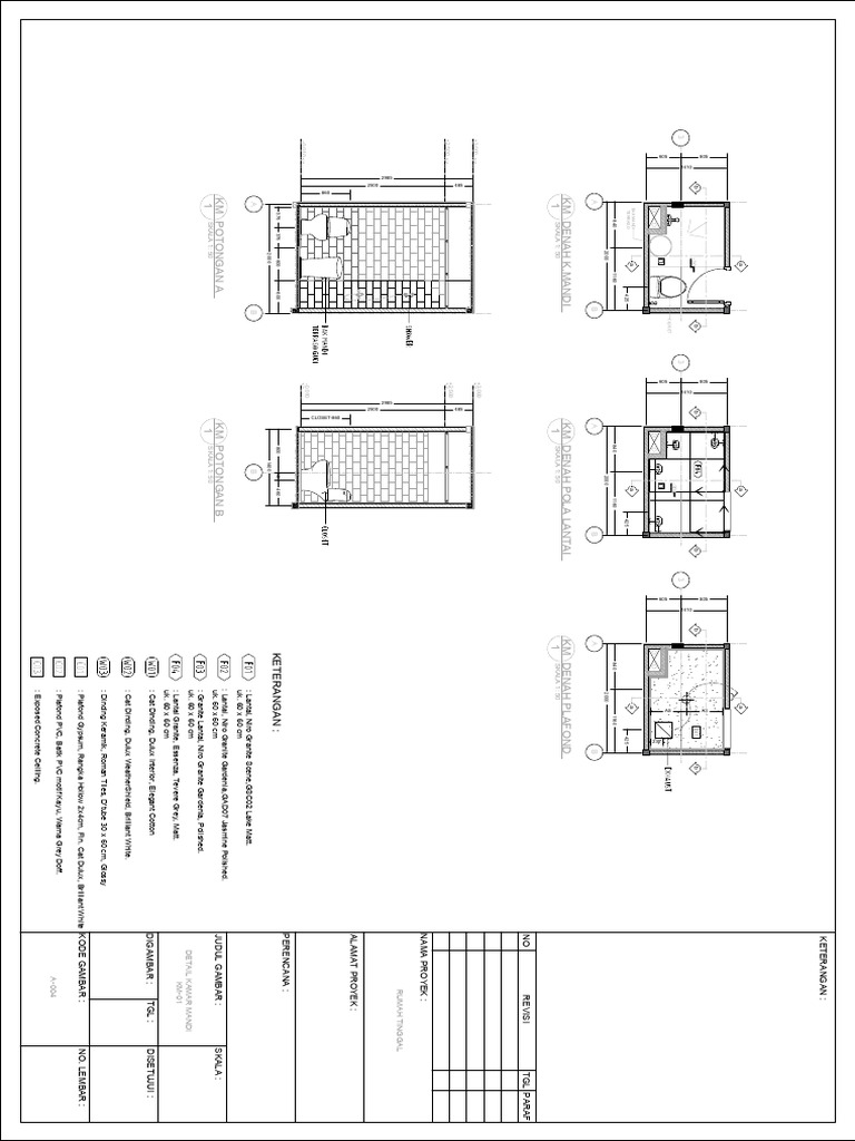 A-004 DETAIL KAMAR MANDI (KM-01) | PDF