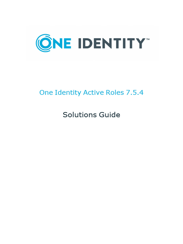 ActiveRoles_Solutions_Guide | PDF | Active Directory | Microsoft Outlook
