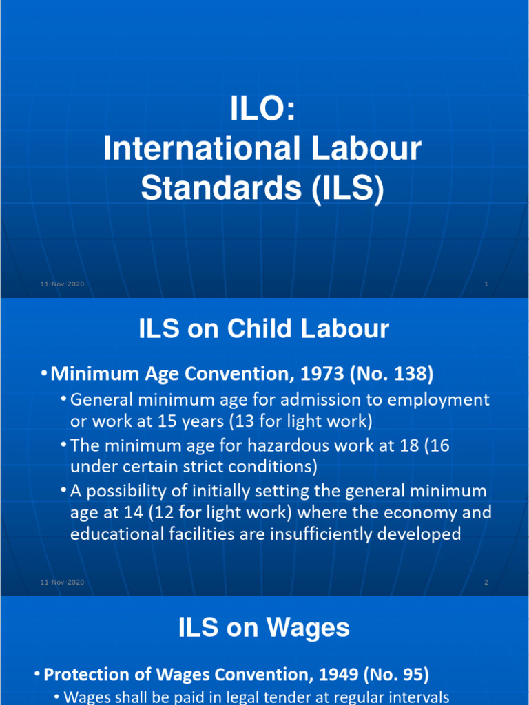 Ilo: International Labour Standards (ILS) | PDF | International Labour ...
