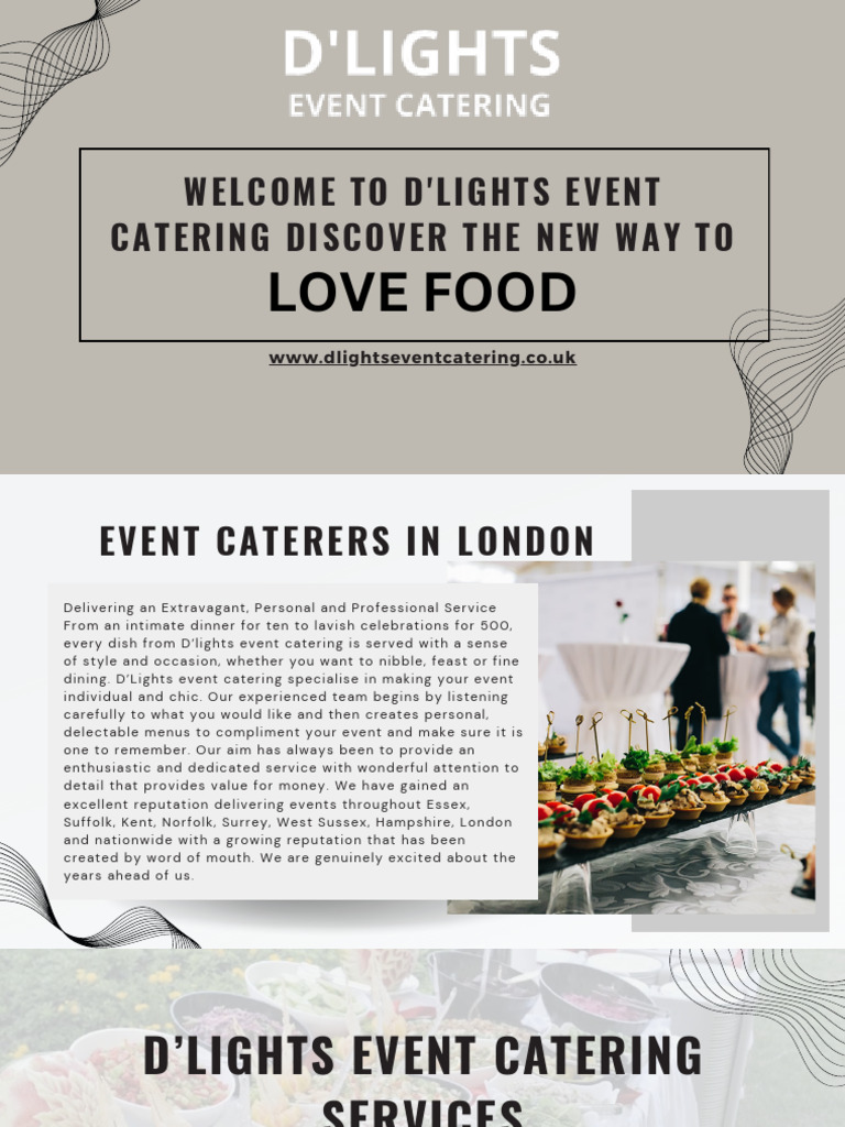 Welcome To D'Lights Event Catering Services | Download Free PDF | Menu