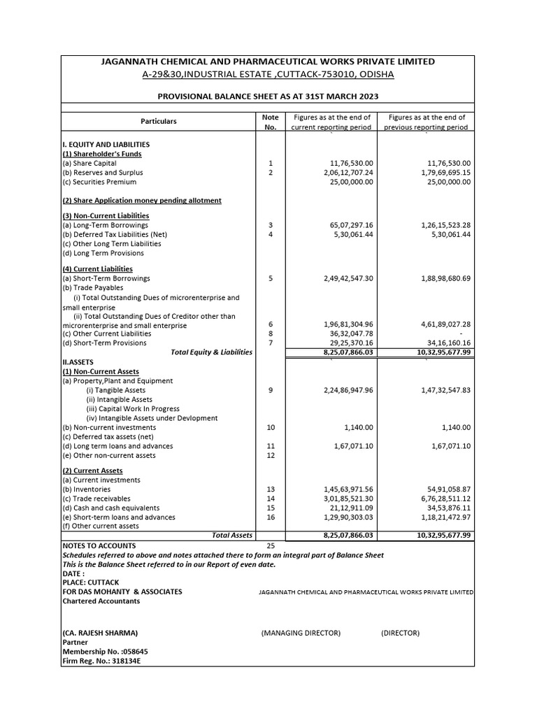 2022-23 Bs and PL Cashflow | PDF | Balance Sheet | Equity (Finance)