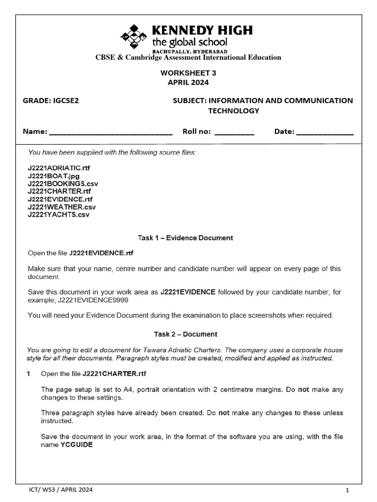 Ig2 - Ict - WS3 (April 2024) | PDF