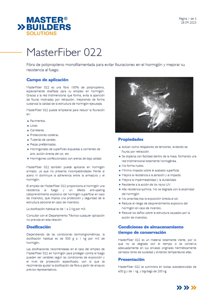 Fibra Antifisuras para Hormigón | PDF | Hormigón | Materiales