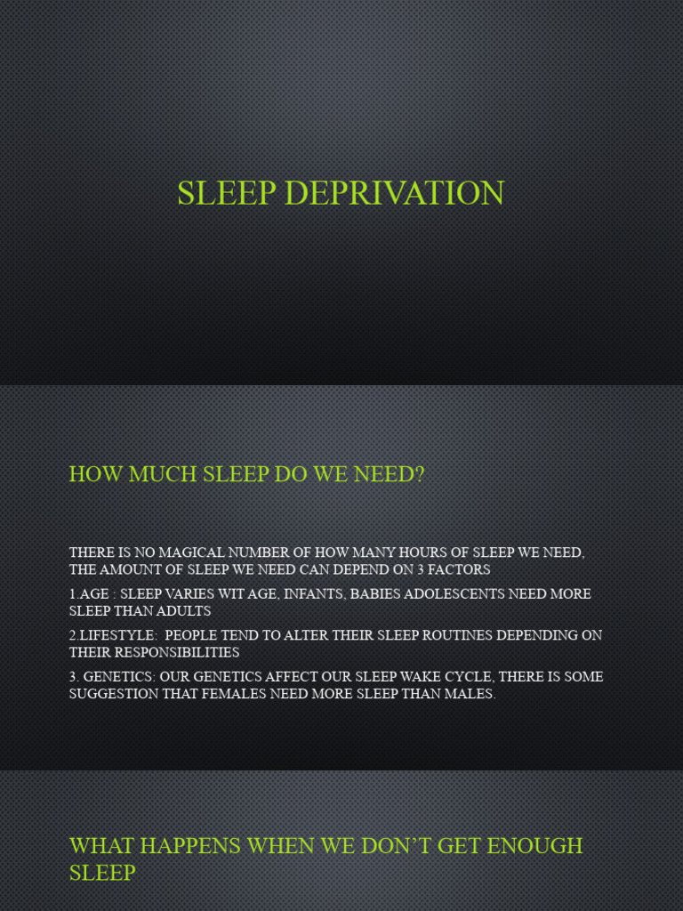 Sleep Deprivation | PDF | Sleep | Sleep Deprivation