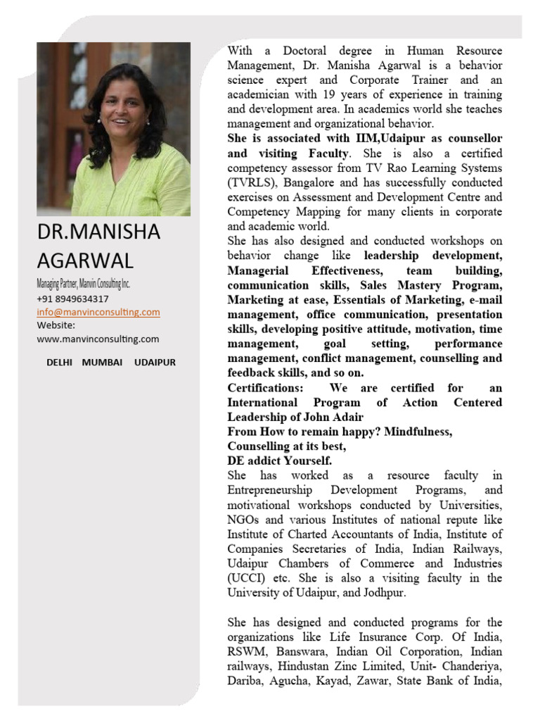 Trainers Profile | PDF | Career & Growth