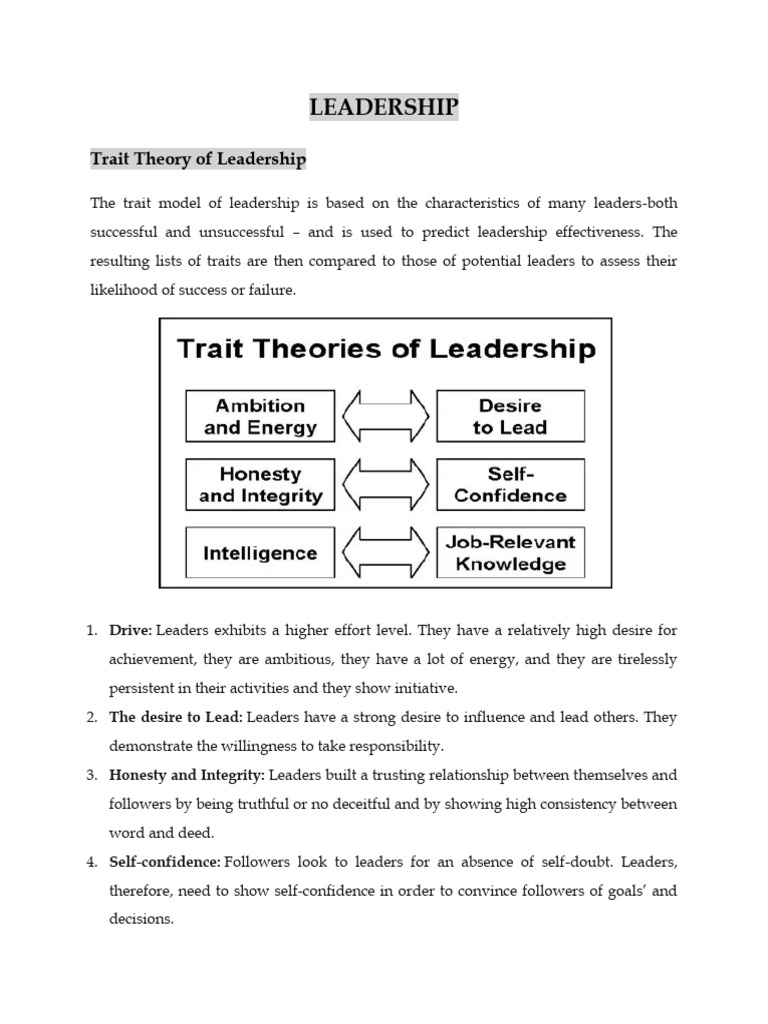 LEADERSHIP Notes | PDF | Leadership | Social Psychology