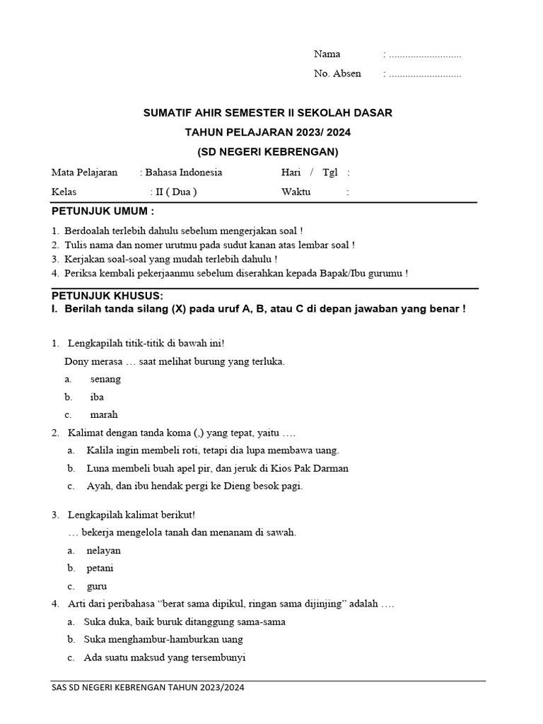 STS Bahasa Indonesia Fix | PDF